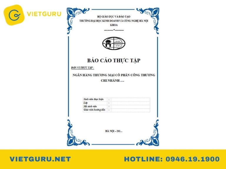 99+ mẫu bìa báo cáo thực tập file Word đẹp và chuẩn chỉnh